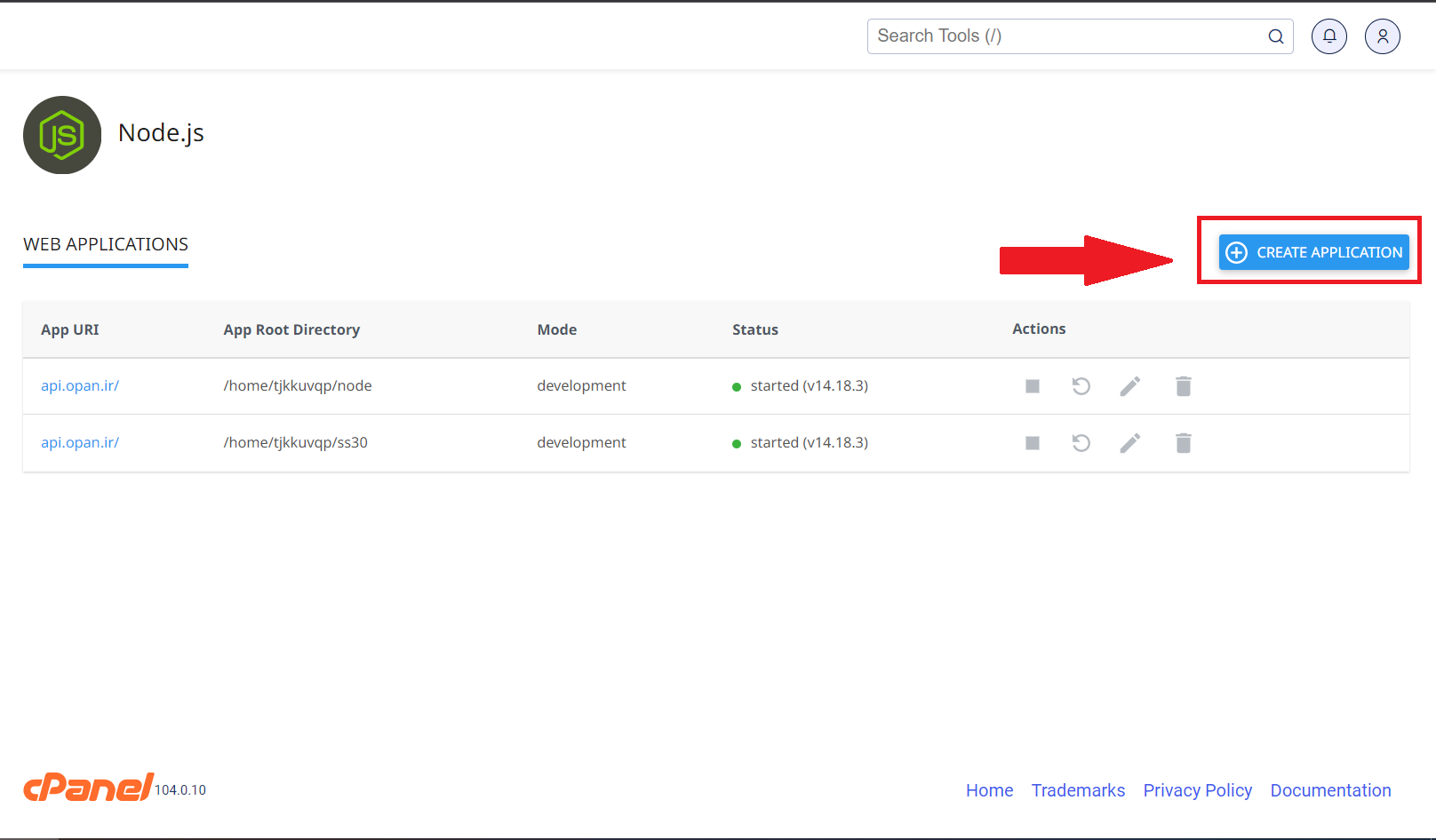 اجرای پروژه node.js در Cpanel | وبلاگ پویان آی تی