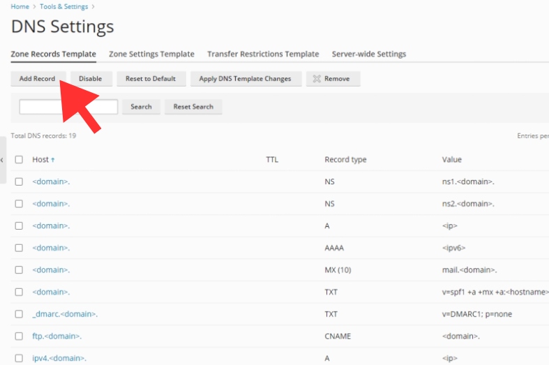 آموزش تنظیم DNS در Plesk | وبلاگ پویان آی تی
